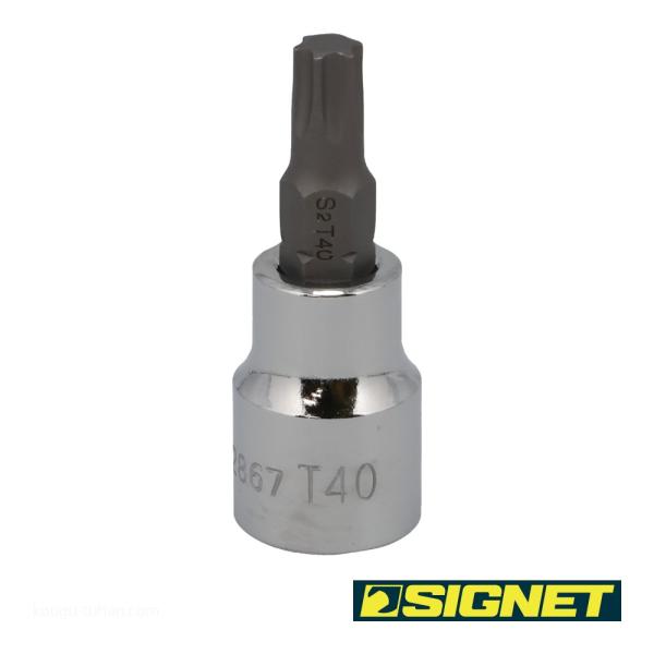 ●名称：(#22540)3/8DR T-40 ヘクスローブビットソケット●メーカー：SIGNET：シグネット●型番：22867●ソケット＞へクスローブ(トルクス)ソケット●仕様：差込角(SQ)：3/8 サイズ：T40 先端部外径(mm)：6...