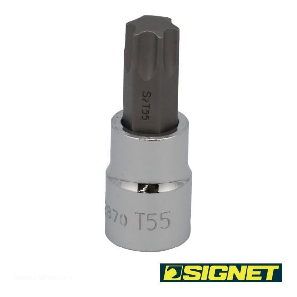 ●名称：(#22555)3/8DR T-55 ヘクスローブビットソケット●メーカー：SIGNET：シグネット●型番：22870●ソケット＞へクスローブ(トルクス)ソケット●仕様：差込角(SQ)：3/8 サイズ：T55 先端部外径(mm)：1...