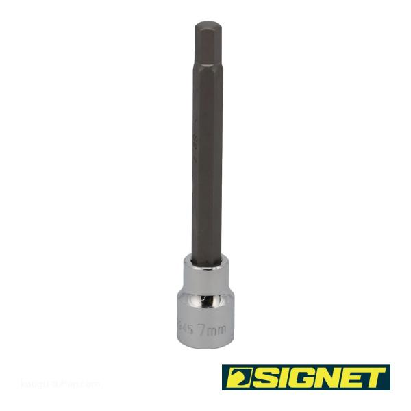 ●名称：3/8DR 7MM ロングヘックスビットソケット●メーカー：SIGNET：シグネット●型番：22945●ソケット＞六角ビットソケット「六角キャップスクリュー用のロングビットソケット」●仕様：差込角(SQ)：3/8 サイズ(mm)：7...