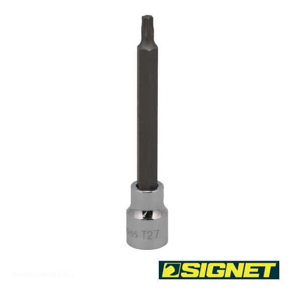 ●名称：3/8DR T27 ロングヘクスローブビットソケット●メーカー：SIGNET：シグネット●型番：22965●ソケット＞へクスローブ(トルクス)ソケット●仕様：差込角(SQ)：3/8 サイズ：T27 先端部外径(mm)：4.96 対応...