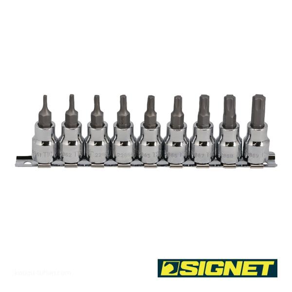 ●名称：3/8DR 9PCS ヘクスローブビットソケットセット●メーカー：SIGNET：シグネット●型番：22967V●ソケット＞へクスローブ(トルクス)ソケット●セット内容：ヘクスローブビットソケット：T10・15・20・25・27・30...