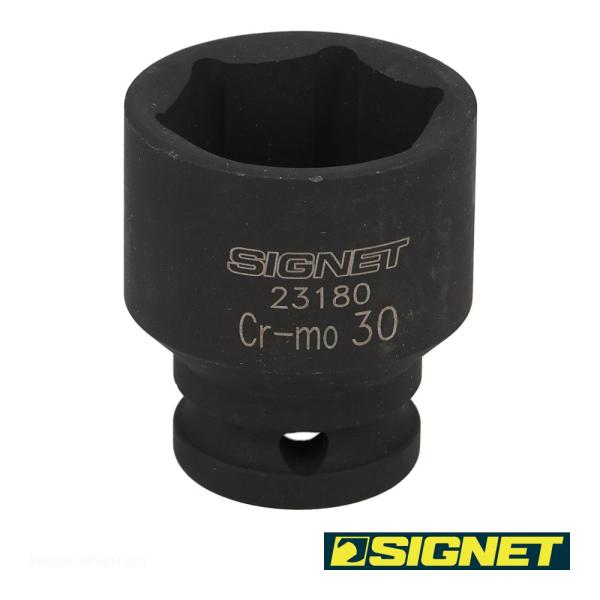 ●名称：1/2DR 30MM インパクト ソケット●メーカー：SIGNET：シグネット●型番：23180●ソケット＞インパクトソケット(ミリ)＞インパクトソケット・1/2「コストパフォーマンスに優れたインパクトソケット」●仕様：差込角(SQ...