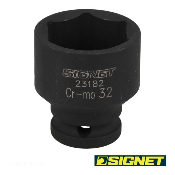 ●名称：1/2DR 32MM インパクト ソケット●メーカー：SIGNET：シグネット●型番：23182●ソケット＞インパクトソケット(ミリ)＞インパクトソケット・1/2「コストパフォーマンスに優れたインパクトソケット」●仕様：差込角(SQ...