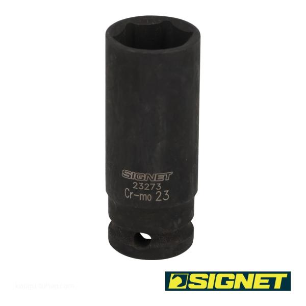 ●名称：1/2DR 23MM ディープ インパクト ソケット●メーカー：SIGNET：シグネット●型番：23273●ソケット＞インパクトソケット(ミリ)＞インパクトソケット・1/2「コストパフォーマンスに優れたディープインパクトソケット」●...