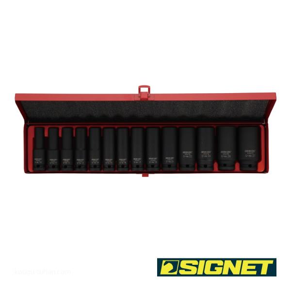 ●名称：1/2DR 14PC ミリ ディープインパクトソケットセット●メーカー：SIGNET：シグネット●型番：23296●ソケット＞ソケットセット(インパクト)「1/2”SQディープインパクトソケットセット14PC」●セット内容：ディープ...