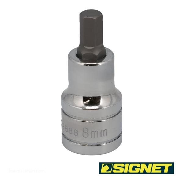 ●名称：1/2DR 8MM ヘックスビットソケット●メーカー：SIGNET：シグネット●型番：23888●ソケット＞六角ビットソケット「六角キャップスクリュー用のビットソケット」●仕様：差込角(SQ)：1/2 サイズ(mm)：8 全長(L1...