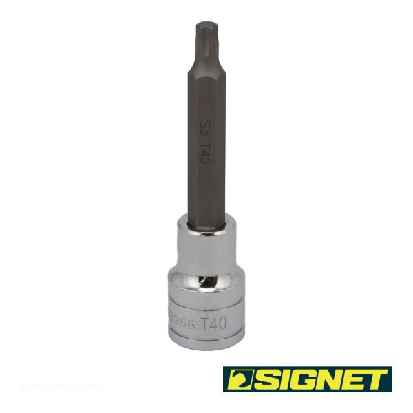 ●名称：1/2DR T40 ロングヘクスローブビットソケット●メーカー：SIGNET：シグネット●型番：23966●ソケット＞へクスローブ(トルクス)ソケット「使いやすいロングビットソケット」●仕様：差込角(SQ)：1/2 サイズ：T40 ...