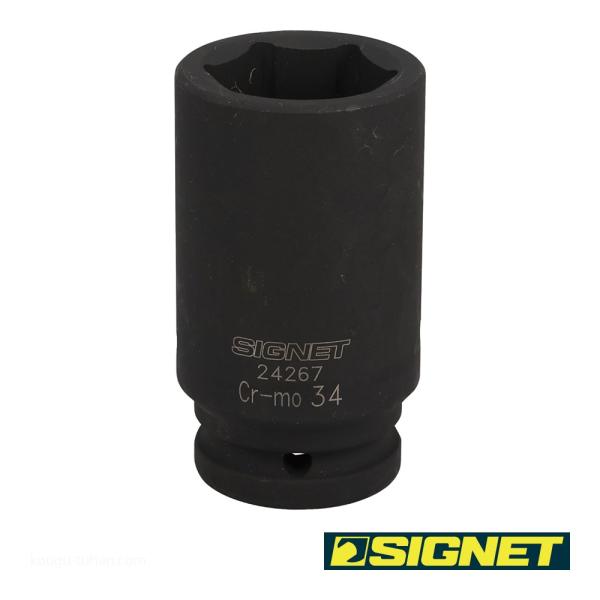 ●名称：3/4DR ディープインパクトソケット 34MM●メーカー：SIGNET：シグネット●型番：24267●ソケット＞インパクトソケット(ミリ)＞インパクトソケット・3/4以上「コストパフォーマンスに優れたディープインパクトソケット」●...