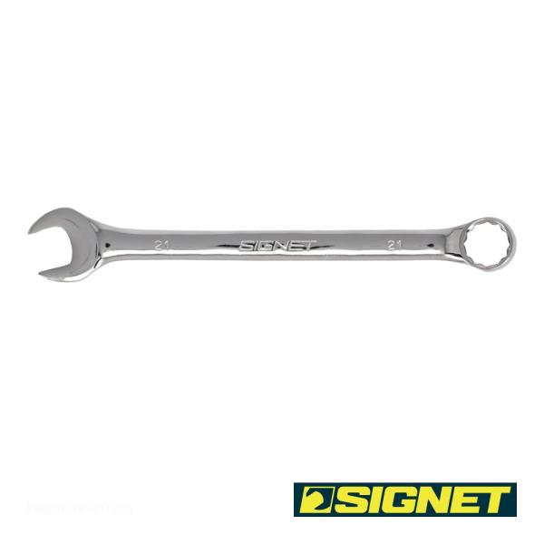 ●名称：21MM コンビネーションレンチ●メーカー：SIGNET：シグネット●型番：30221●ハンドレンチ類＞スパナ、メガネレンチ類＞コンビネーションレンチ(ミリ)「ミラー仕上げが美しい」●仕様：メガネ部オフセット角(度)：15 サイズ(...