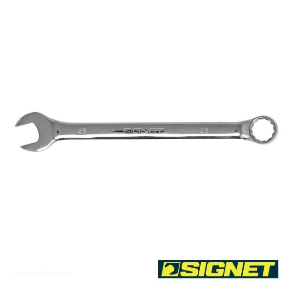 ●名称：23MM コンビネーションレンチ●メーカー：SIGNET：シグネット●型番：30223●ハンドレンチ類＞スパナ、メガネレンチ類＞コンビネーションレンチ(ミリ)「ミラー仕上げが美しい」●仕様：メガネ部オフセット角(度)：15 サイズ(...