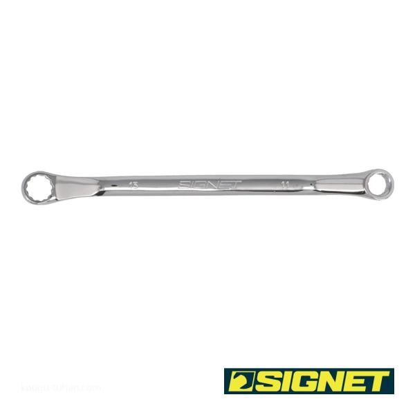 ●名称：11X13 45°メガネレンチ●メーカー：SIGNET：シグネット●型番：33221●ハンドレンチ類＞スパナ、メガネレンチ類＞メガネレンチ(ミリ)●仕様：メガネ部オフセット角(度)：45 サイズ(mm)：11×13 全長(L；mm)...