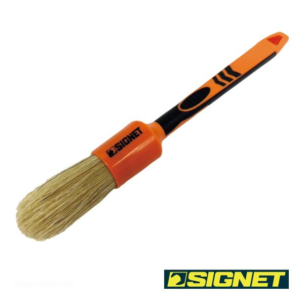 ●名称：ディテールブラシM ボアーズヘアー●メーカー：SIGNET：シグネット●型番：45636●自動車・バイク用工具＞自動車用洗車用品●仕様：ブラシ材質：高級猪毛(天然) ハンドル材質：PP、NBR 全長(mm)：222 ハンドル長(mm...