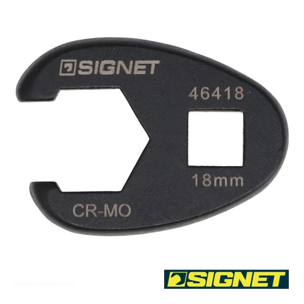 ●名称：3/8DR クローフットレンチ 18MM●メーカー：SIGNET：シグネット●型番：46418●ハンドレンチ類＞スパナ、メガネレンチ類＞フレアナット、クローフットレンチ「コストパフォーマンス抜群のクローフットレンチ」●仕様：差込角(...