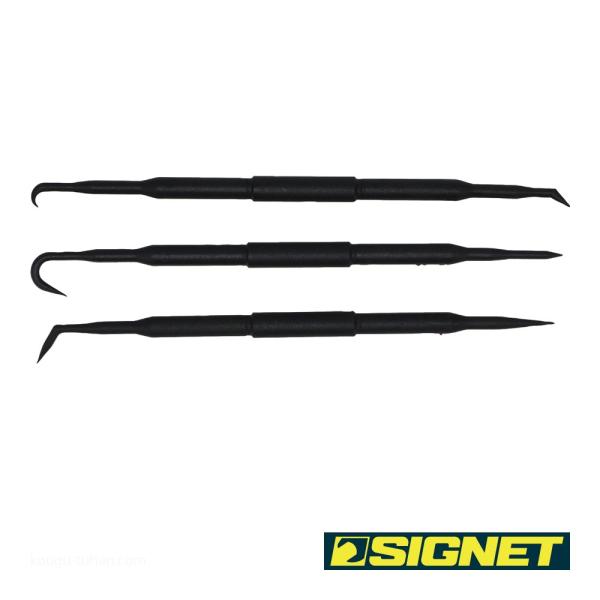 ●名称：ピックツールセット 3PCS S-VALUE●メーカー：SIGNET：シグネット●型番：46997●自動車・バイク用工具＞足回り、ブレーキ関連工具●仕様：全長(mm)：165(ストレート大)/167(ストレート小)/170(フック小...