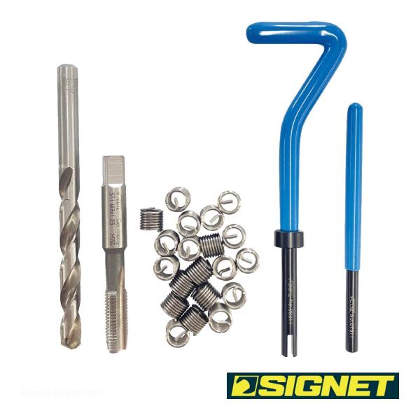 ●名称：Vコイル スレッドリペアキット M12-1.75X1.5DN●メーカー：SIGNET：シグネット●型番：47480●一般機械向け工具＞ボルト、ナット修正工具＞ネジ山修正工具「破損したネジ穴をスピーディーに修理・再生」●セット内容：挿...