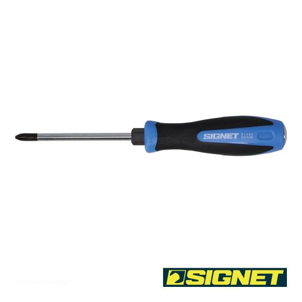 ●名称：(+)#2X100 ソフトグリップドライバー●メーカー：SIGNET：シグネット●型番：51492●ドライバー＞プラスドライバー＞貫通プラスドライバー「貫通タイプで、グリップエンドには打撃部がある」●仕様：サイズ(#)：2 全長(m...