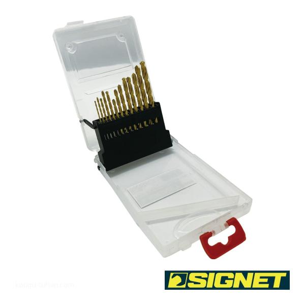 ●名称：TiNコート ストレートドリルセット 13PC●メーカー：SIGNET：シグネット●型番：57350●ドリル、切削・研磨工具＞ドリル＞ハイス鋼(HSS)ドリル＞HSS・セット品●セット内容：1.5・2・2.5・3・3.2・3.5・4...