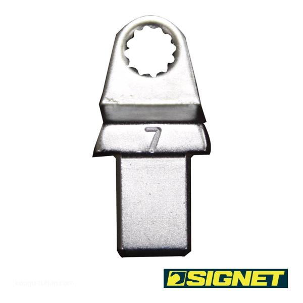 ●名称：トルクレンチ差替用メガネヘッド 7MM●メーカー：SIGNET：シグネット●型番：71906●トルクレンチ・ドライバー＞トルクレンチ用品「トルクレンチ差替用メガネヘッド」●仕様：サイズ(mm)：7●用途：ヘッド交換式トルクレンチ(品...