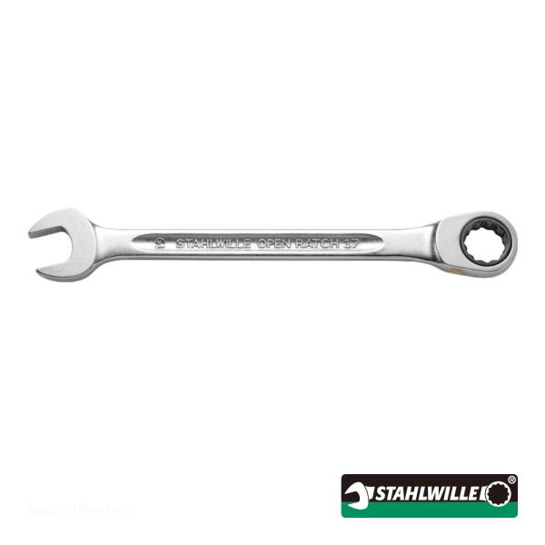 ●名称：ラチェットコンビネーションレンチフラット 10mm●メーカー：STAHLWILLE：スタビレー●型番：17F-10FLACH●ハンドレンチ類＞スパナ、メガネレンチ類＞ギアレンチ＞標準長ギアレンチ「72ギアのプレミアムなラチェットコン...