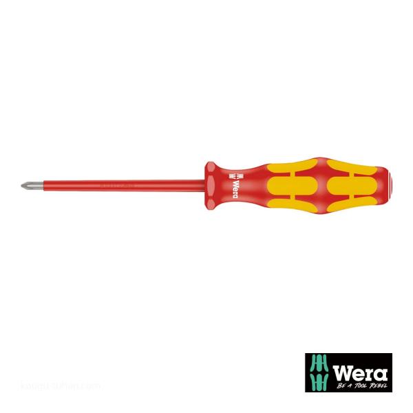 ●名称：162 i PH 絶縁プラスドライバー PH0 軸長80mm●メーカー：Wera：ヴェラ●型番：05006150001●電工工具、部品＞絶縁工具＞絶縁ドライバー＞絶縁プラスドライバー「1000Vでも確実に作業できる絶縁ブレード」●仕...