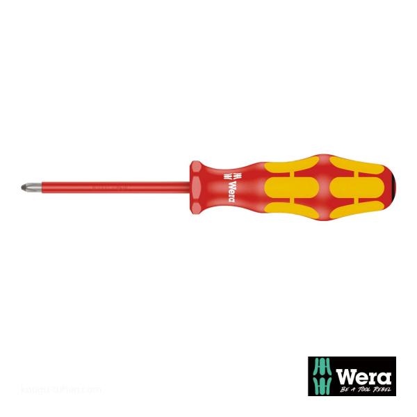 ●名称：165 i PZ 絶縁ポジドライバー PZ1 軸長80mm●メーカー：Wera：ヴェラ●型番：05006162001●電工工具、部品＞絶縁工具＞絶縁ドライバー＞絶縁ポジドライブドライバー「1000Vでも確実に作業できる絶縁ブレード」...