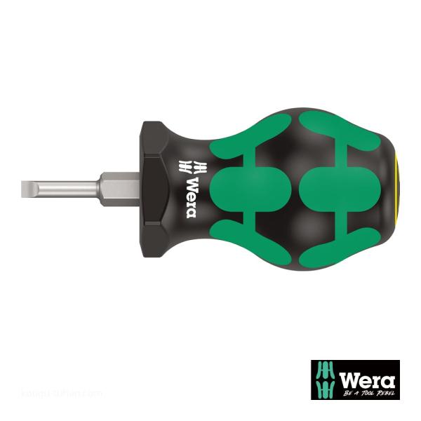 ●名称：335 スタビマイナスドライバー 0.6x3.5mm●メーカー：Wera：ヴェラ●型番：05008840001●ドライバー＞マイナスドライバー＞スタビ・マイナスドライバー「手の届きにくい箇所用に短い軸を備えた小型のドライバー」●仕様...