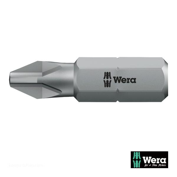 ●名称：851/1 Z プラスビット PH1 L25mm●メーカー：Wera：ヴェラ●型番：05072070001●ビット＞プラスビット「汎用性のあるプラスネジ用のビット」●仕様：六角部差込角(inch)：1/4 先端サイズ(PH)：1 全...