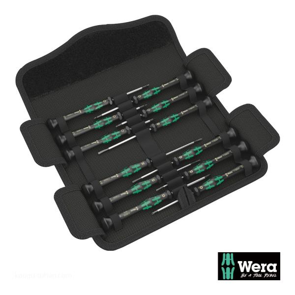 ●名称：Micro 12 汎用 精密ドライバーセット●メーカー：Wera：ヴェラ●型番：05073675001●ドライバー＞ドライバーセット「電子アプリケーション向けの精密ドライバーセット」●セット内容：プラスドライバー：PH00・0(11...
