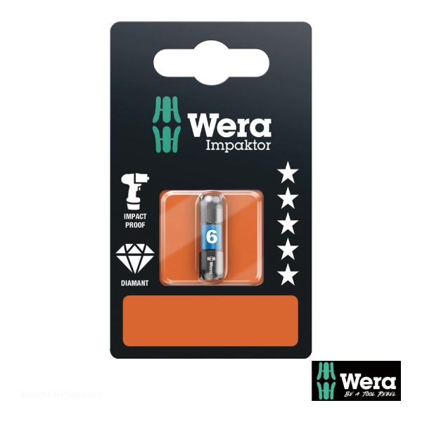 ●名称：840/1 IMP DC SB インパクト六角ビット(ダイヤコート) 6.0mm L25mm●メーカー：Wera：ヴェラ●型番：05073906001●ビット＞六角ビット●仕様：先端サイズ(mm)：6 全長(mm)：25●特長：84...