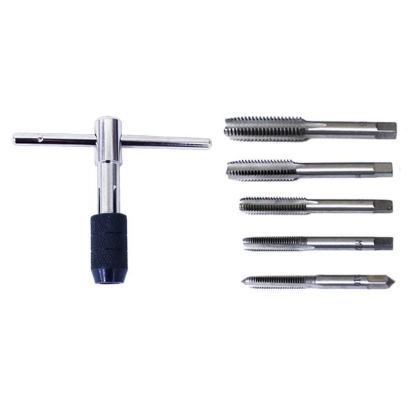 【送料無料】※ポスト投函の為、日時指定不可※お届けまでに2日程、離島の場合は5間程、配達日数をいただきます。※厚さに制限があるため、梱包は簡易なものになります、ご了承ください。タップセット T型タップハンドル付き　6個組タップのサイズ　　M...