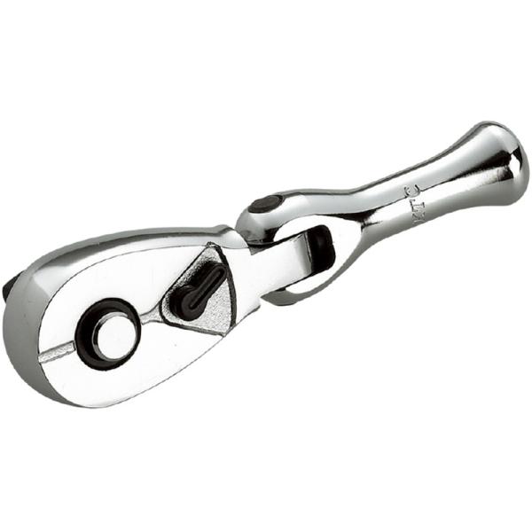 ●差込角(sq.)：9.5●タイプ：小判形●送り角度(°)：10●直径(B；mm)：22●ヘッド厚さ(T；mm)：10●全長(L；mm)：80●重量(g)：90●ギア数：36●補修部品：BRC3-K●1/4”SQのボディーに3/8”SQのド...