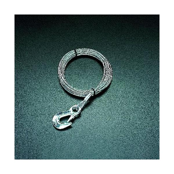 "●フックロの開き…17mm●安全使用荷重…約380kg●ケーブルサイズ…4.8mm×7.5m●材質…スチール（亜鉛メッキ）●ワイヤ−構成…7×19●旧EA840DA用(型番：SA70000DC)…ジャッキ、プーラー、荷締機・荷締部品/牽引...
