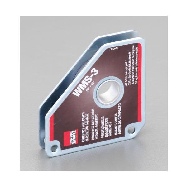 "●用途…ボール盤作業や組立作業の仮押えにご使用ください。※ON/OFF切換スイッチは付いておりません。●保持角度…90°、45°●吸着設置能力…22kg●サイズ…85×15×85(H)mm●重量…280g…ガス・電気溶接、ロウ付関連工具/...