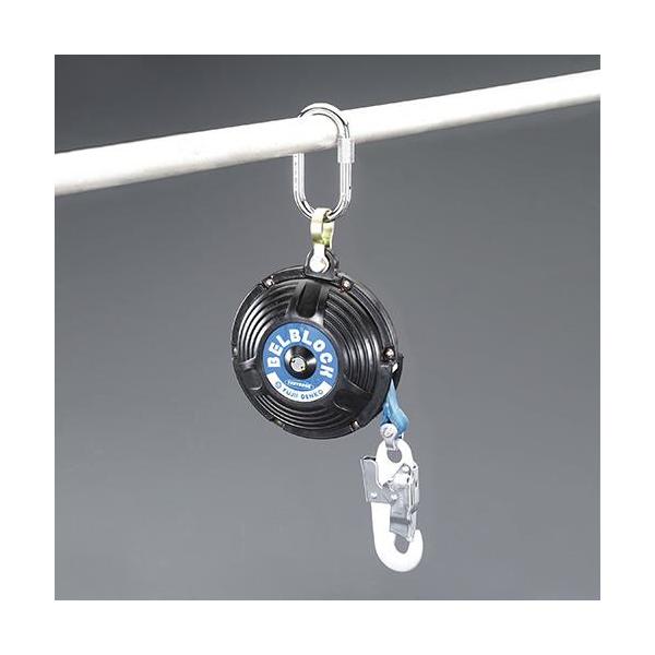 "●メーカー…藤井電工●型番…BB-60-SN●最大使用荷重…120kg●落下衝撃荷重…5.7kN●本体サイズ…182×162×67mm●ベルトサイズ…幅：18mm、長さ：5.7m●重量…約1.4kg●材質…本体：グラスファイバー入り樹脂、...