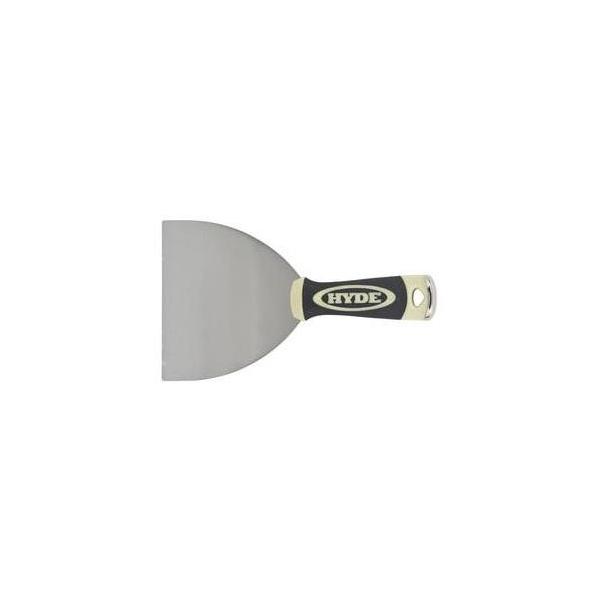 "●刃材質…ハイカーボンスチール●ハンドル材質…樹脂製●全長…約220mm●刃幅…152mm●刃厚…約1.5mm●腰の硬さ…軟●重量…約110g●刃は耐久性が高くハイクオリティなナイフです。●貫通型●ハンマーヘッド付…板金・石工・左官・大工...