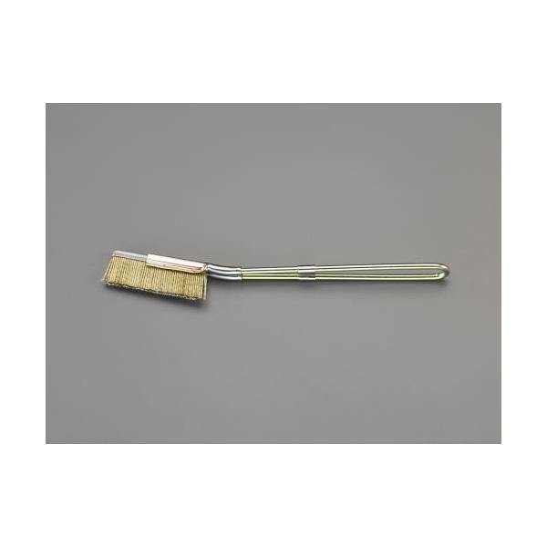 "●先端を捻っており、耐久性に優れています。●ブラシ材質…スチール(真鍮コーティング)●入数…20本●ブラシサイズ…3×65mm●毛丈…19mm●線径…0.175mm●全長…210mm●行…1行…やすり、砥石、研磨材、ワイヤーブラシ/ワイヤ...