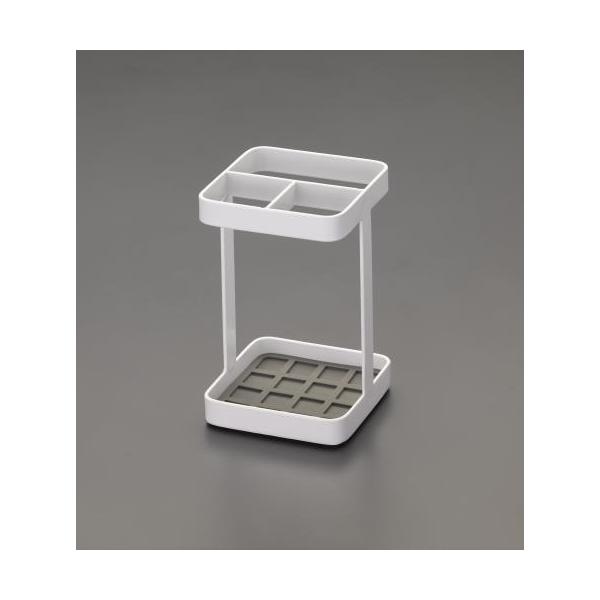 "●メーカー…山崎実業●型番…2434●サイズ(mm)…90×90×140(H)●材質…本体：スチール(ユニクロメッキ・粉体塗装)マット：シリコン樹脂●キッチンツールが斜めにならない滑り止め付…家電、健康器具、日用品、消耗品/洗濯・キッチン...