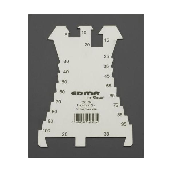 "●メーカー…EDMA（エドマ）●型番…036155●スケール付で正確なけがき作業が行えます。●材質…ステンレス●5〜100mmのスケール付（5mm毎）●全長…250mm…フック、ピック、センターポンチ、けがき針、ポンチ/センターポンチ、け...