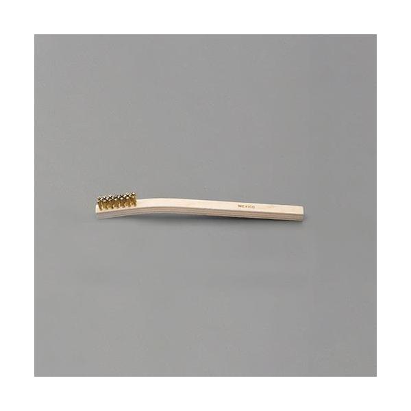 "●ブラシ材質…真鍮(ソフト)●毛丈…11mm●ハンドル材質…合板●全長…200mm●ブラシサイズ…6.4×32mm●線径…0.15mm●行数…3行●丈夫な木製ハンドルで水に濡れてもハンドルの変形を防ぐよう設計されています●ブラシ部分はステ...