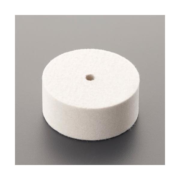 "●直径(mm)…40●高さ(mm)…10●穴径…6mm●推奨回転数…900〜3,800rpm●材質…フェルト●重量(g)…10.0●適合材質…スチール、ステンレス、アルミニウム、鋳鉄、チタニウム●専用アーバー…EA819GB-298…電動...