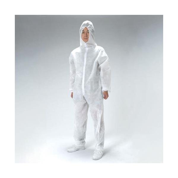 "●サイズ…3L●身長(cm)…177〜182●材質…PPスパンボンド不織布●適応胴囲…110〜140cm●袖口、裾口、背ウエストゴム入●フード付、ヘルメットの上から着用できます。●衣類やツヅキ服の上から簡単に着用できる、不織布でできた防護...