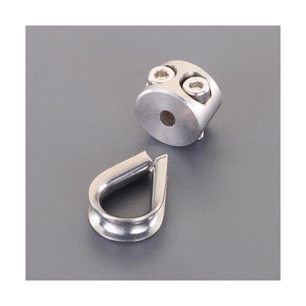 "●適合ワイヤー径…2mm●直径(mm)…15●全長(mm)…10●最高引張力…1.1kN●材質…ステンレス(SUS316)●シンブル付…建築金物及び家具金物(スチール、木材)/ワイヤーロープ&amp;金具・チェーン…"