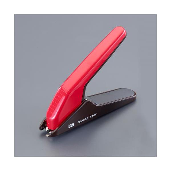 "●メーカー…マックス（MAX）●型番…RZ-3F●サイズ…28(W)×140(D)×102(H)mm●重量(g)…140●除針枚数…通常のクリンチ：100枚フラットクリンチ：80枚●カラー…レッド●中型ホッチキス用針はずし●先端を針に差し...