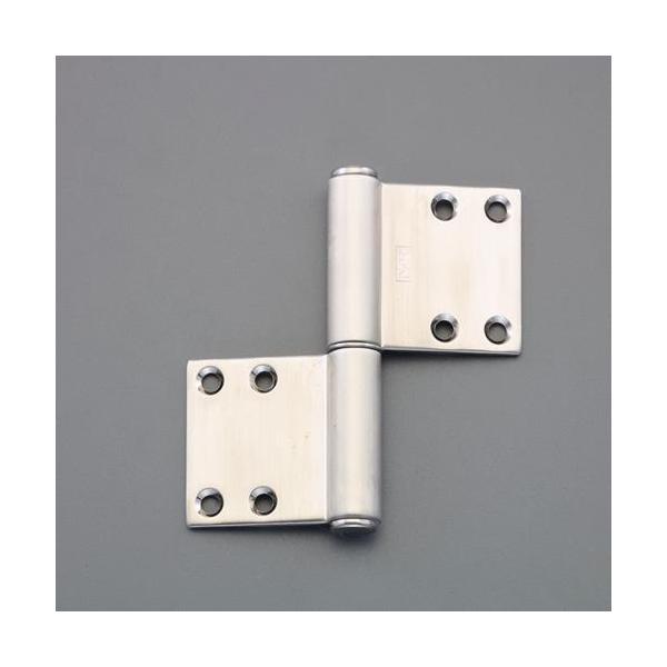 "●全長(mm)…102●幅(mm)…100●厚み(mm)…3.0●穴径(mm)…6.5●穴数…8●材質…ステンレス（SUS304)●ヘアーライン仕上げ●左右兼用●※ねじは付属しておりません。●取付ねじ無し…建築金物及び家具金物(スチール、...