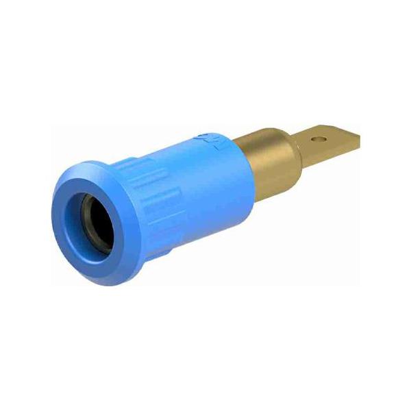 "●定格電流…25A●定格電圧…AC30VDC60V●取付穴径(mm)…&amp;phi;8.2●色…青●適合プラグ…&amp;phi;4mm●適合フラット端子…4.8×0.8mm●材質…真鍮(表面処理電気接点：Au、基材電気接点：CuZn...