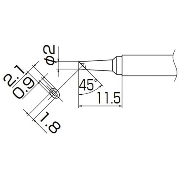 ●適用製品：FM2026-03/FM2026-05●対応するノズル組品：B2706(ノズル組品A)※対応するノズル組品を必ず装着してください。… 工具業界/MRO/はんだ用品/はんだ/はんだこてコテ先…