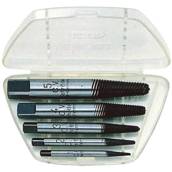 ●５本セット●適合ネジ…M4-M18●ケース付き●スクリューエキストラクター4.501.0、4.502.0、4.503.0、4.504.0、4.505.0… 工具業界/切削工具/旋削工具/その他旋削工具/折れ込み除去工具…