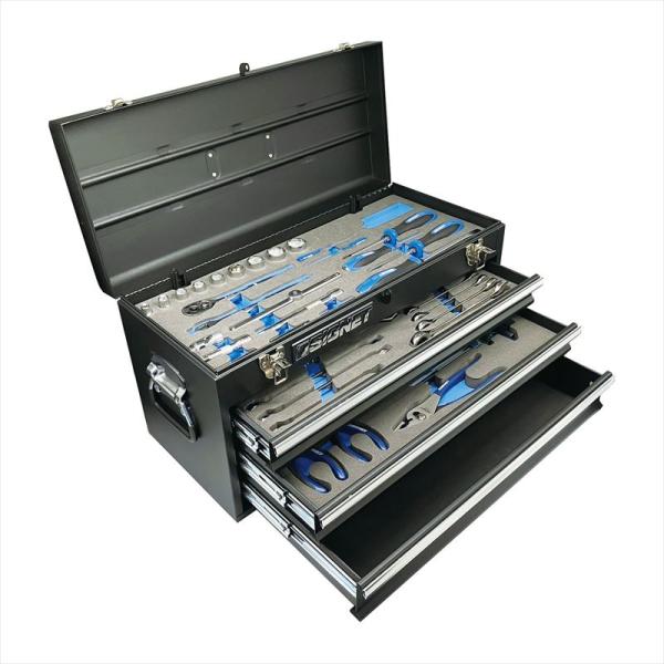 ●ボックスサイズ(mm)：W555XD250XH300●ボックスカラー：マットブラック●2024年限定発売の工具セットです。●NEWアイテム2種類が同梱されます。●【27002 ロールチョイス 23PC 1/4SQソケット&amp;ビットセ...