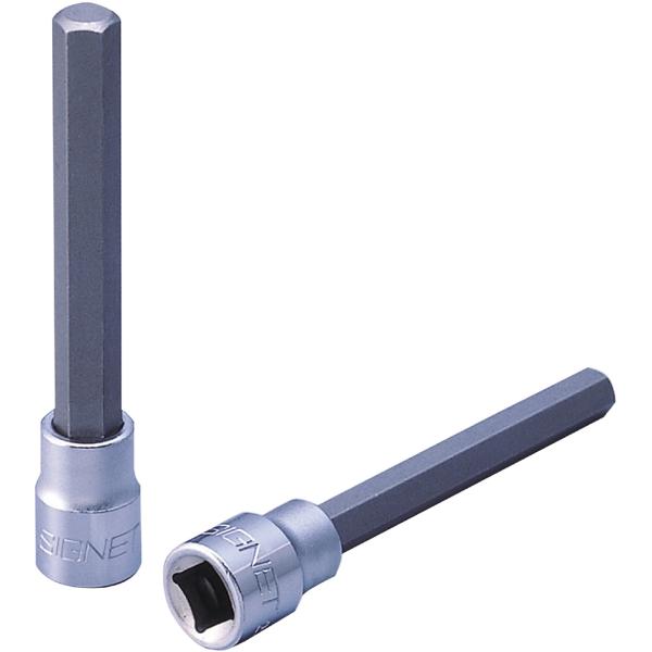 ●差込角(SQ)：3/8●サイズ(mm)：7●全長(L1；mm)：100●軸長(L2；mm)：75●外径(D；mm)：18●6角キャップスクリュー用のロングビットソケット。… 工具業界/工具・消耗品/作業工具/作業・電設工具/ヘキサゴンビッ...