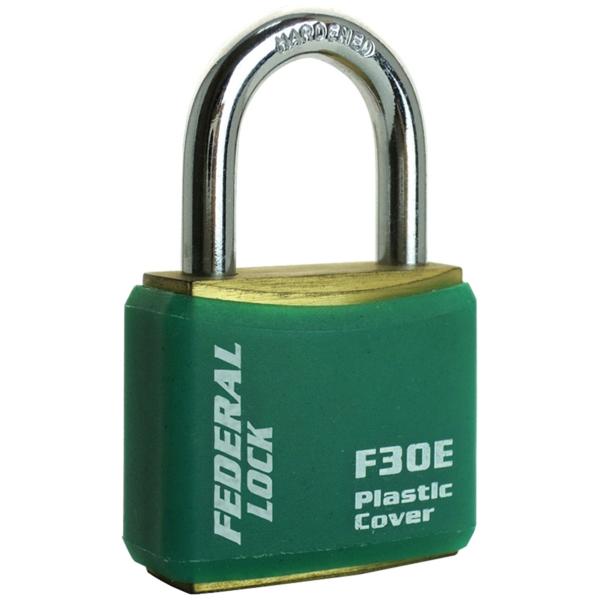 ●材質(本体)：黄銅●材質(ツル)：鉄●鍵：2個付●幅(mm)：32.5●高さ(mm)：28●厚み(mm)：15.7●ツル径(mm)：5.0●クリアランス(mm)：19×16●質量(g)：96.8●カラー：グリーン●ブラス製南京錠。●ポリエ...